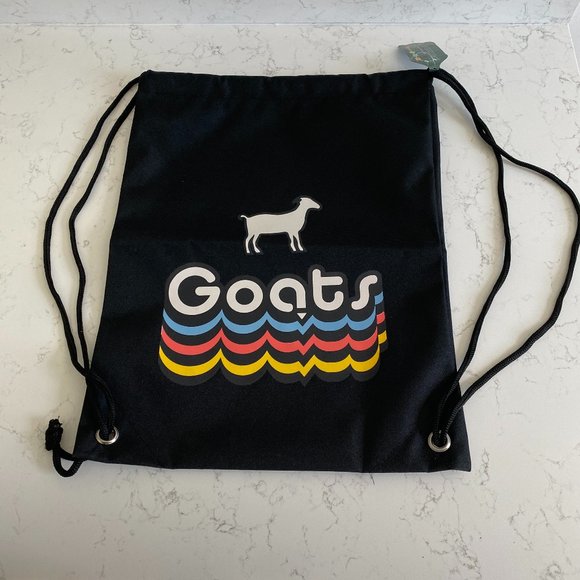 Goats | Bags | Nwt Goats Black Knapsack Drawstring Bag | Poshmark